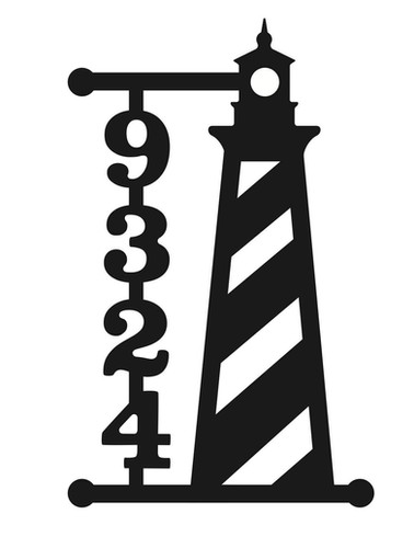 Lighthouse Address Plaque 4 Numbers 14"H x 9"W Premium All-Weather ...