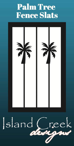 Palm Tree Fence & Railing Slats 32"Hx5.5"W (One Pair) | Island Creek ...