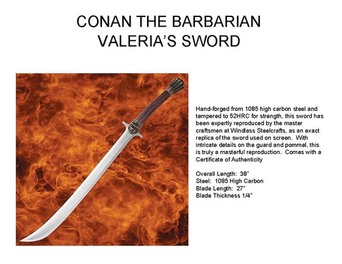 VALERIA'S SWORD - CONAN THE BARBARIAN | My Vxw Site N35pep 4
