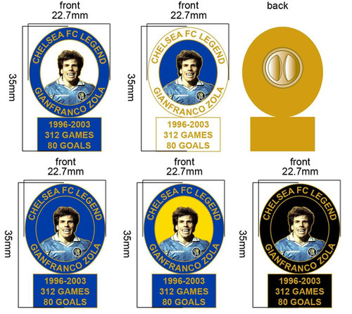 Chelsea FC Legends Series - Gianfranco Zola | FOOTBALL-PINS-BADGES
