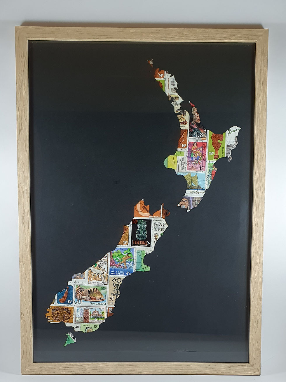 A3 NZ Map Silhouette - Maori Culture | Lox Creations