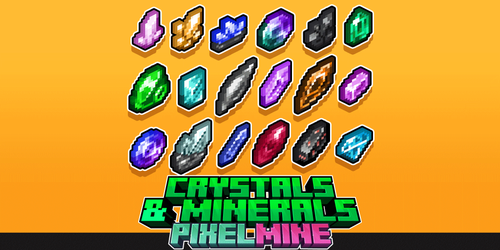 Crystals + Minerals Graphics | Pixel Mine