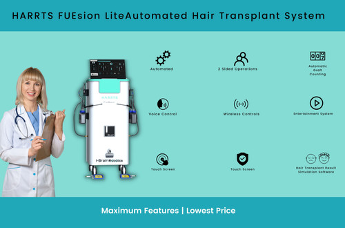 HARRTS FUEsion Lite Automated Hair Transplant System | I Brain Robotics