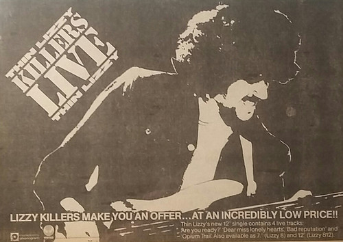 Thin Lizzy ‎– Killers Live | jcpostershop