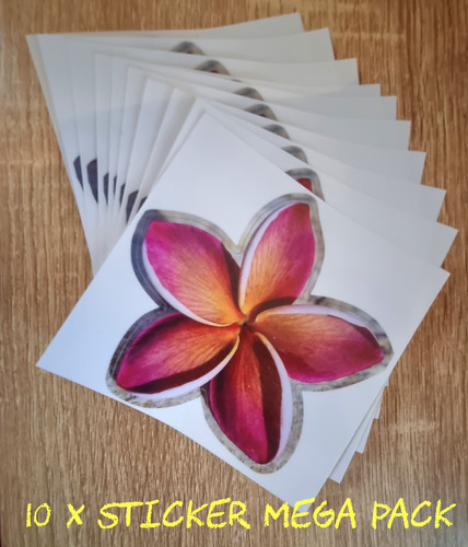 Frangipani bumper sticker MEGA PACK 20 stickers | frangipani
