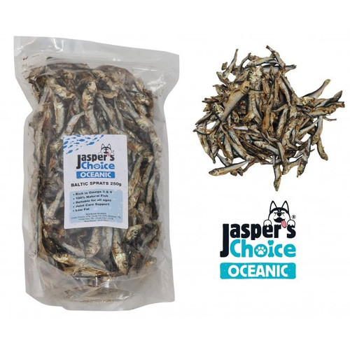 Dried Whole Baltic Sprats - 250g - Jaspers Choice | Tilehurst Dog Food