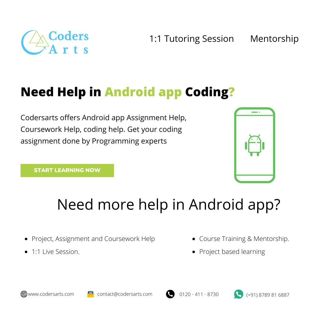 Android app Coding Help | Coding Help | Codersarts