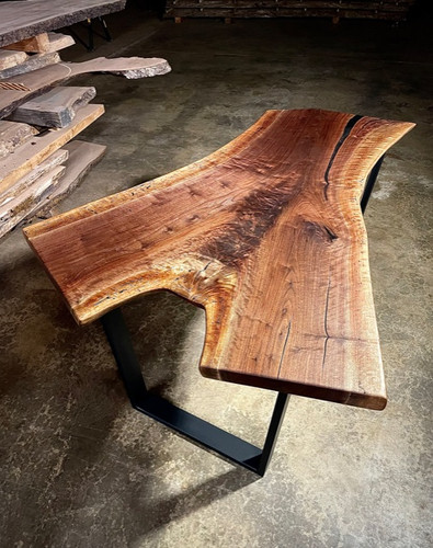 Single Slab Desk - Black Walnut | Maverick Sawmill