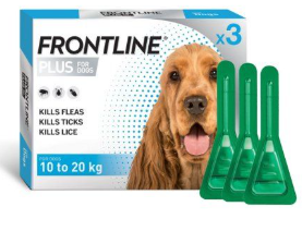 Frontline Plus Flea & Tick Prevention for Dogs (10-20kg) - 3 ...