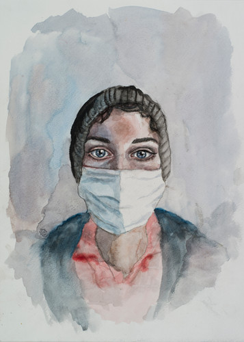 "Self-Portrait With Mask", 2013 | melissa-carroll