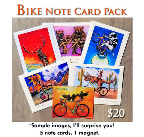 BIKE Note Card Pack & Magnet | mimimatsudaart