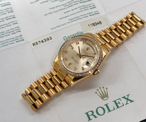 Rolex Day Date Diamond President 118348