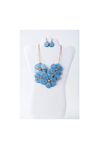 Becca Flower Tagua Necklace Set - Tagua Jewelry Sale | TaguArtsy