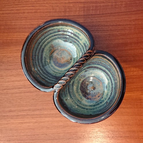 Joe Finch Studio pottery double dish | Wyke House