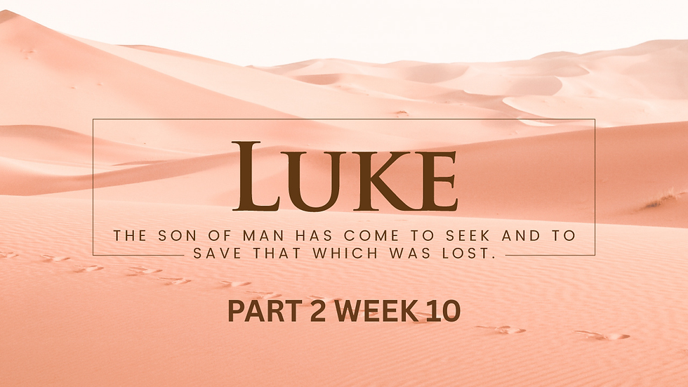 Luke Part 2 Week 13