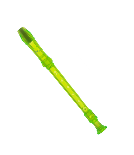 Soprano Recorder With Baroque Fingering, Translucent Green