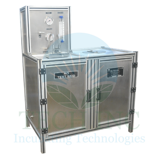 Lab Test skid for RO membrane with hydrasel pump and one cell | Tech Inc.