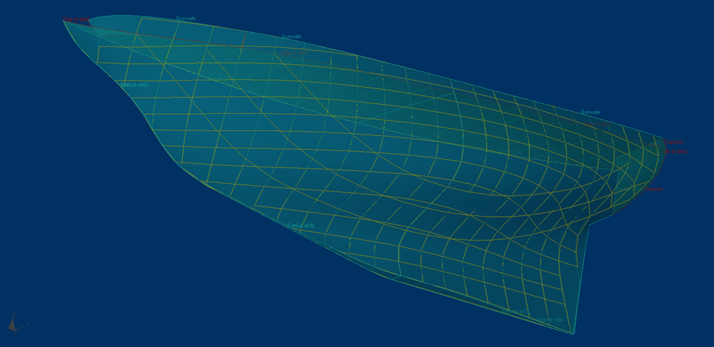 Ship hull shape reconstruction.