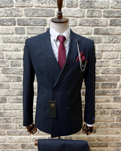 P155/R3 Double Breasted Full Set Suit | Royal Suit Istanbul