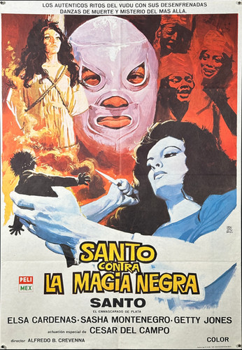 Santo vs. Black Magic Woman (1974) - Mexican Wrestling Movie Poster