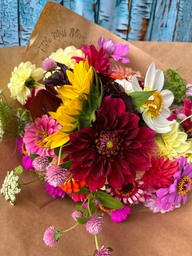 Flower Subscription $40 wrapped bouquet | Little Miss Bloom