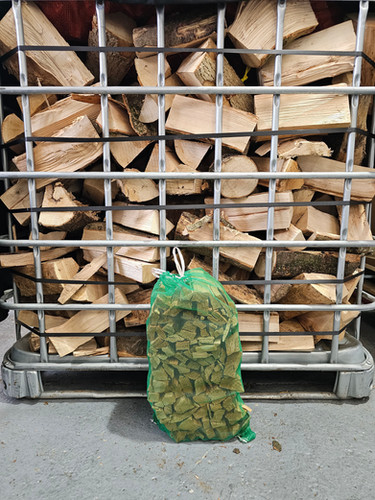 Net bag of kindling - Green | Harbourside Logs