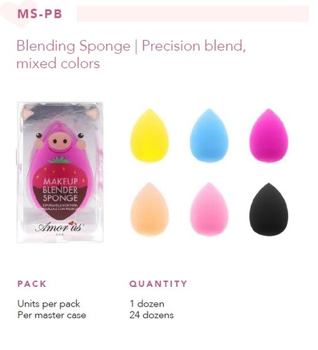 MS-PB BLENDING SPONGE - TEARDROP/EGG /PRECISION SHAPE (1DOZEN) | AMORUS TX