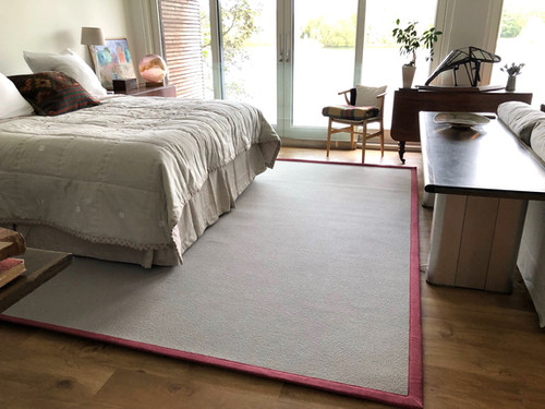 Ulster Open Spaces Auckland Glint Wool Rug with Cherry Linen Border ...