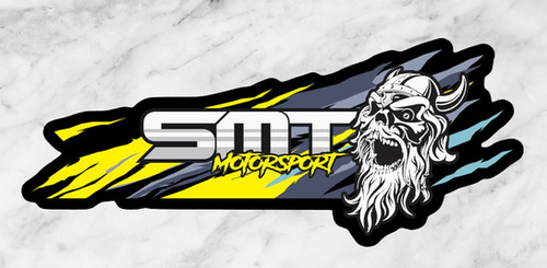 Yellow SMT Motorsport Skull Sticker | SMTMotorsport.Garage