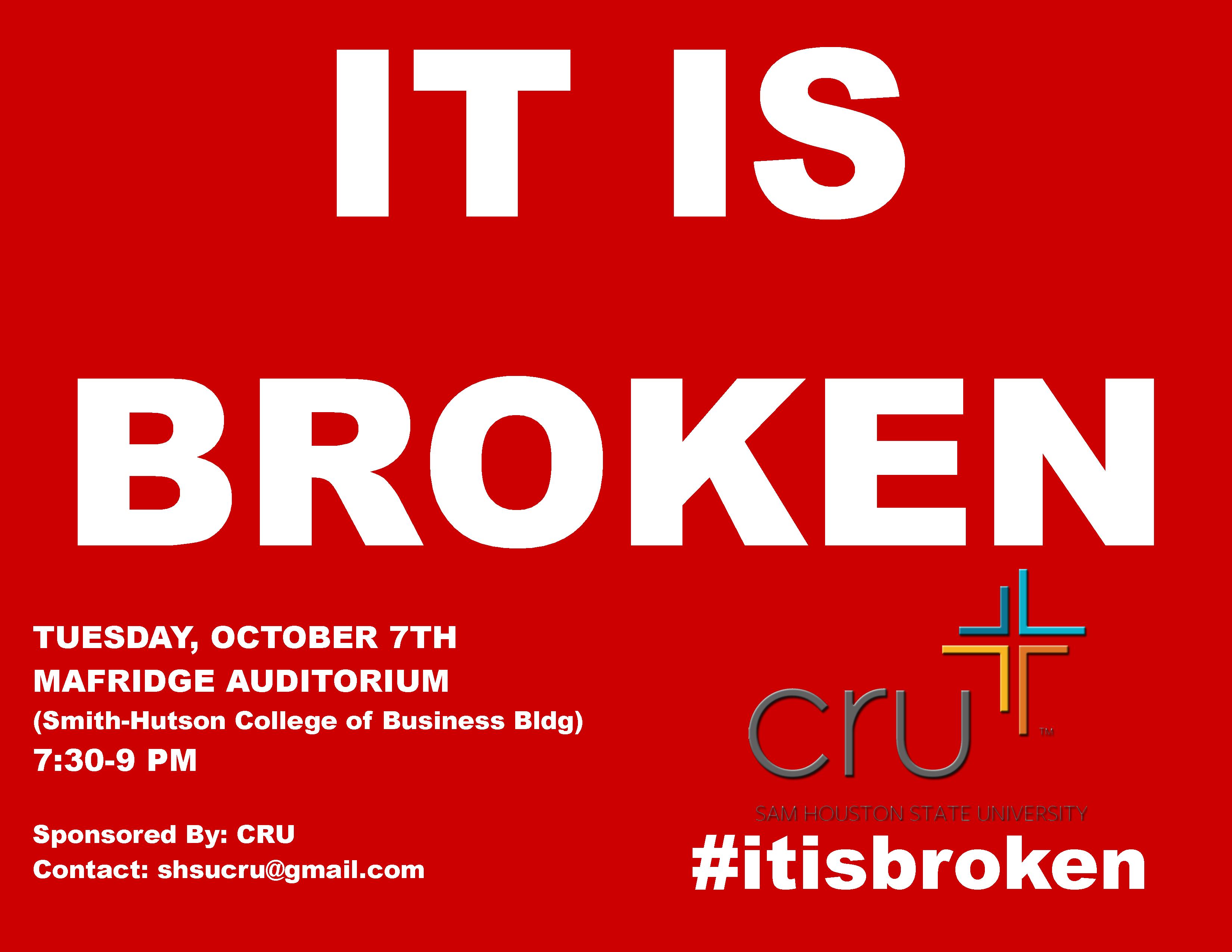 It Is Broken | davidwilliamsspeaks