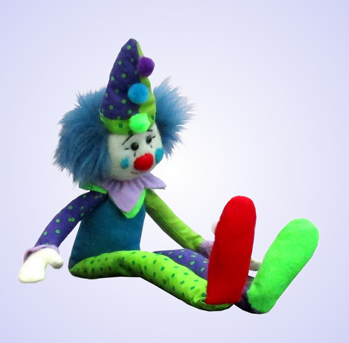 Casper clown cloth doll sewing pattern | pcbangles