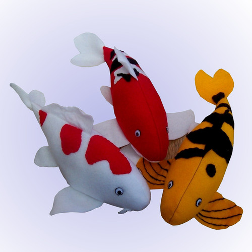 Koi fish felt sewing pattern | pcbangles
