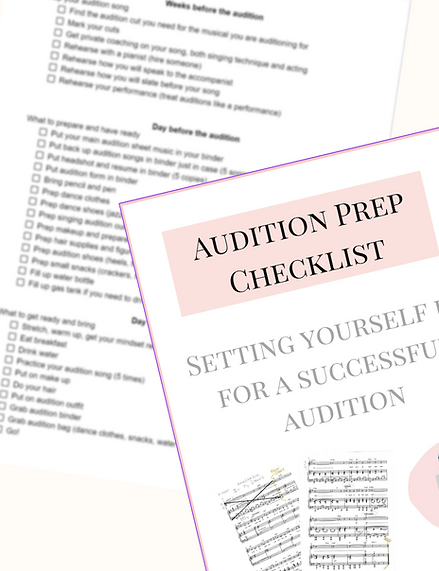 Audition Prep Checklist | Musical Theatre | Tina's Vocal Studio