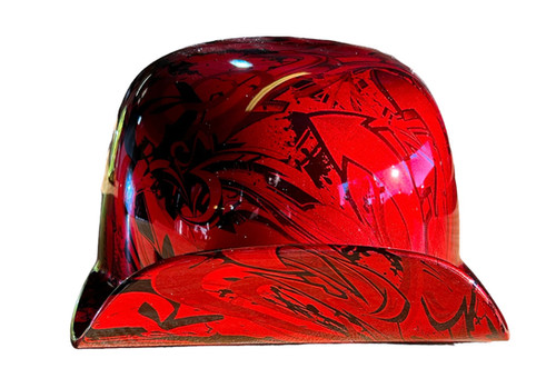 Custom Hydro Dipped Kandy Red Graffiti 2.0 Mikes Pro Lid novelty helmet ...