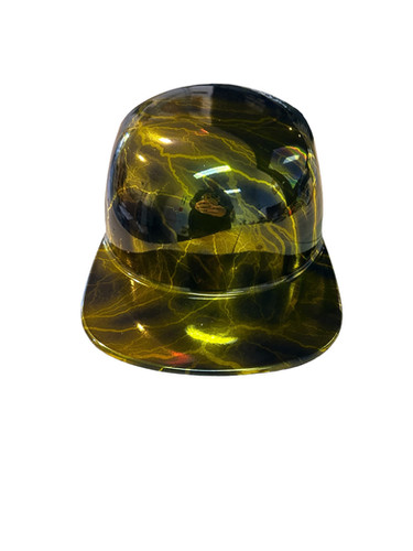 Custom Gold Chrome Lightning Flatboy Mikes Pro Lid novelty helmet ...