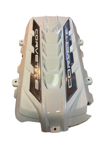 Custom Hydro Dipped 2020+ Corvette Engine Cover White w/with letter ...