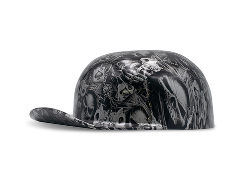 Custom Silver Gangsta Doughboy Mikes Pro Lid novelty helmet | bagrbuck