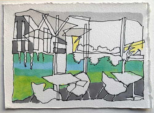 HERMIONE CARLINE ~ Cafe in the Museum | Art & People