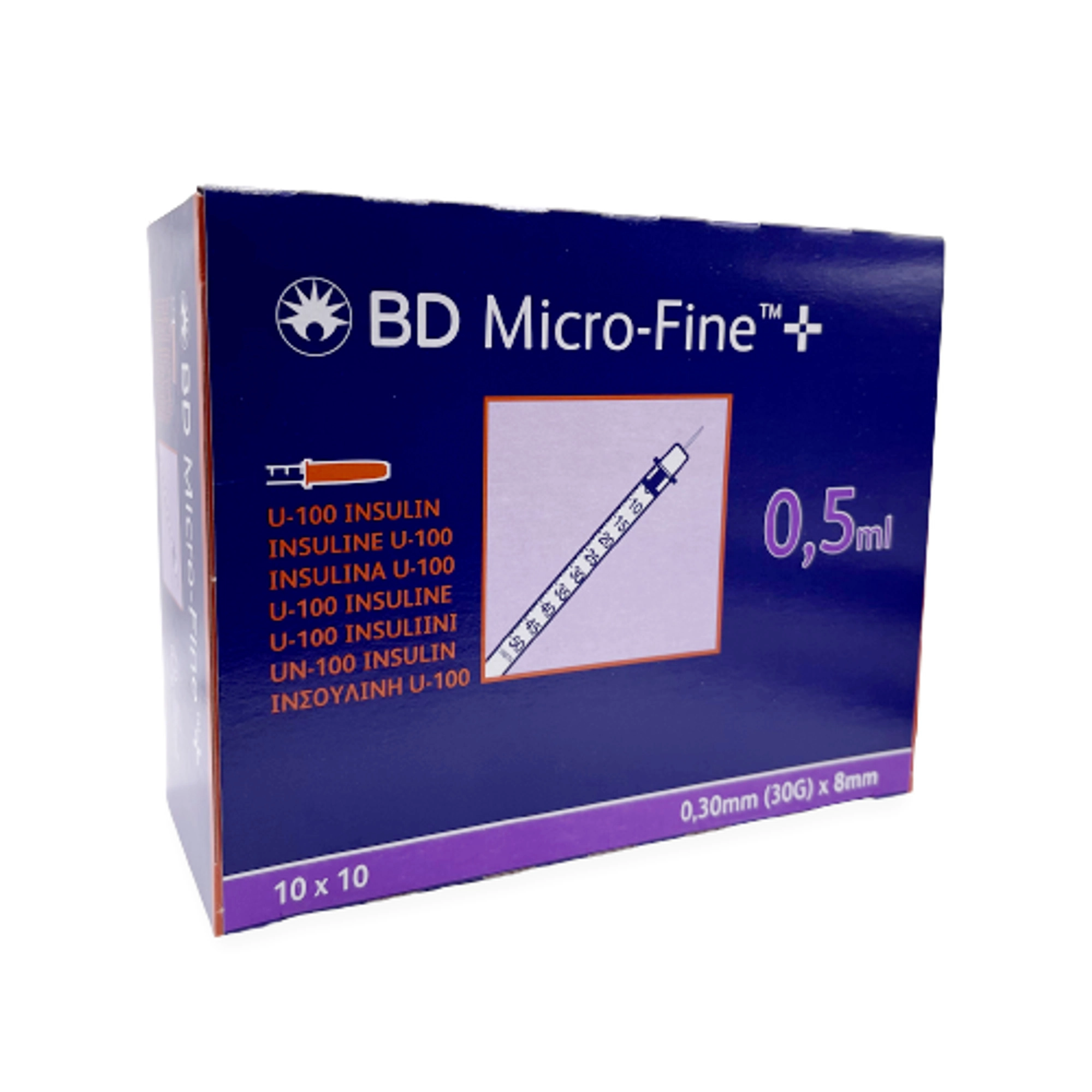 1BD Micro-Fine Plus 0.5ml Syringe 0.30mm (30G) x 8mm | Aesthetics Supplies
