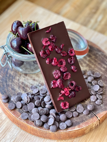 Sour Cherry Dark Chocolate Bar | Wicked Temper