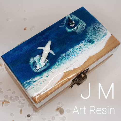 Mini Rectangular Box - Humpbacks | J M Art Resin