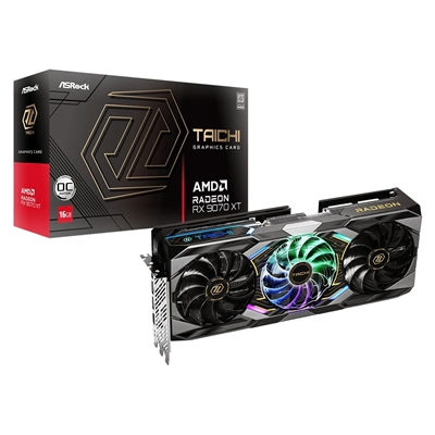 ASRock AMD Radeon RX 9070 XT Taichi 16GB OC GDDR6 Graphics Card, 4096 ...