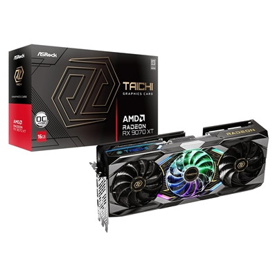ASRock AMD Radeon RX 9070 XT Taichi 16GB OC GDDR6 Graphics Card, 4096 ...