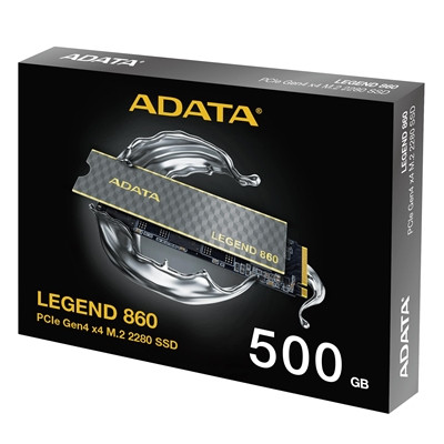 Adata Legend 860 (SLEG-860-500GCS) 500GB NVMe SSD, PCIe Gen4, M.2 ...