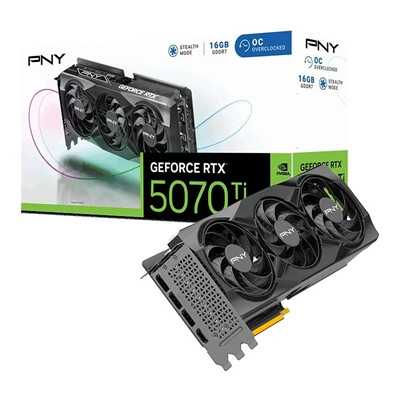 PNY NVIDIA GEFORCE RTX 5070 Ti OC 16GB, GDDR7 Graphics Card, 8960 CUDA ...