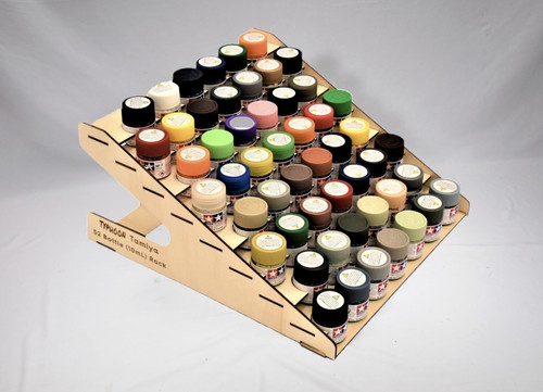 52 bottle Tamiya (10 mL) paint rack. (Mr. Color Paints as well ...