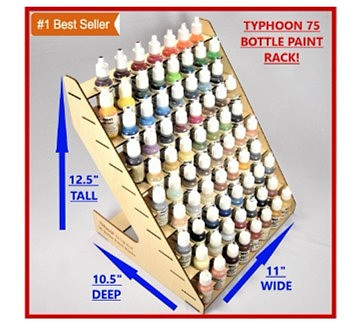 75 Dropper Bottle Paint Rack Vallejo, Army Painter, Testors, Reaper ...