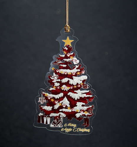 Maroon Aggie Christmas Tree Ornament | KCD Personalization