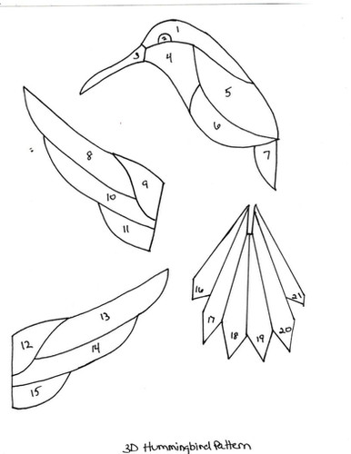 Stained Glass 3D Hummingbird Pattern | Mysite