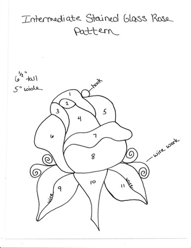 Intermediate Stained Glass Rose Pattern | Mysite